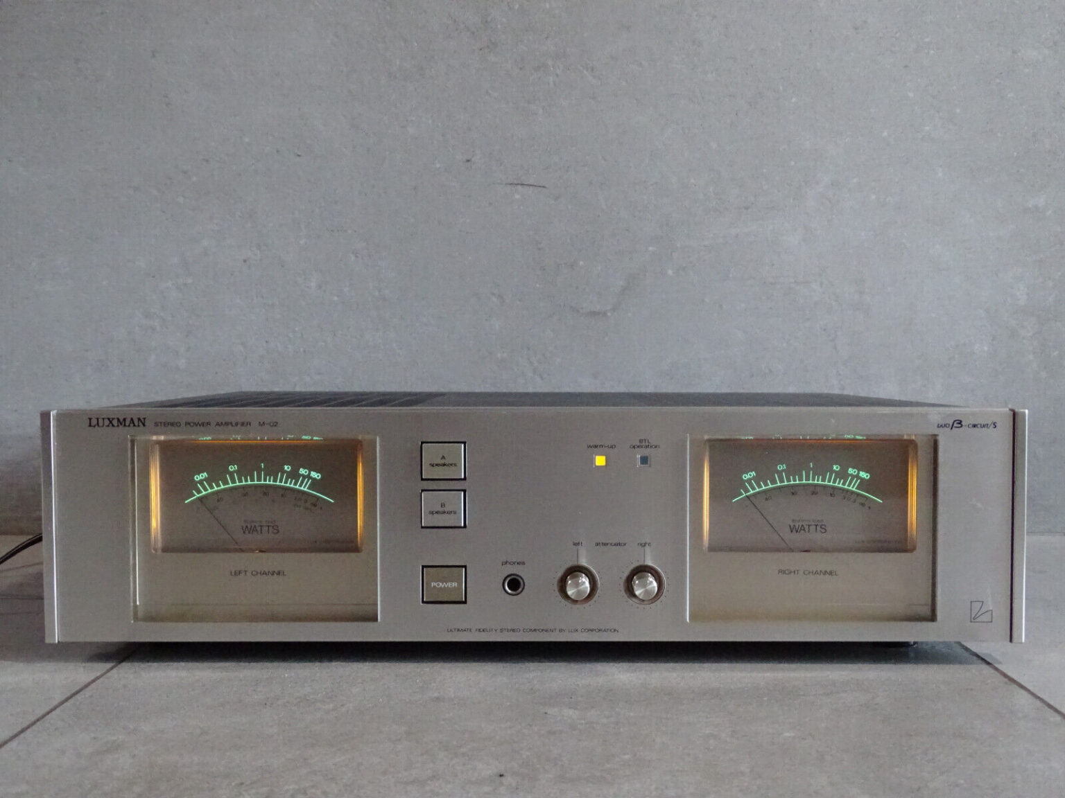 LUXMAN M-O2 POWER-AMPLIFIER LEGEND VINTAGE SERVICED - RetroAudio